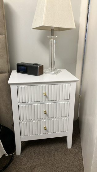 West Valley Interiors Amara 3 Drawer Bedside Table | Temple & Webster