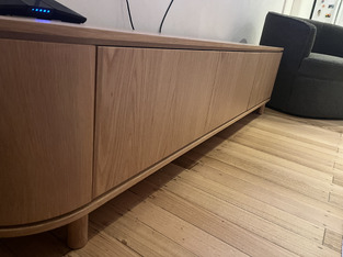 Temple & Webster Premium Cannes Curved Entertainment TV Unit