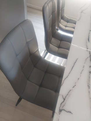 Keys Road Designs Eriz Faux Leather Dining Chairs | Temple & Webster