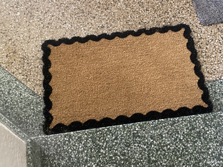 Temple & Webster Wavy Edge Coir & Vinyl Doormat