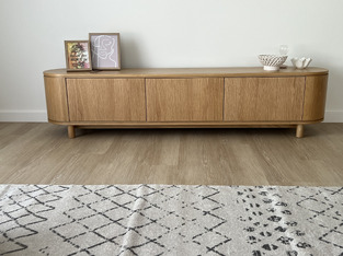 Temple & Webster Premium Cannes Curved Entertainment TV Unit