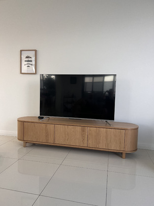 Temple & Webster Premium Cannes Curved Entertainment TV Unit