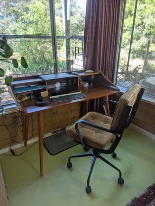 Temple & Webster Hugo Retro Home Office Chair