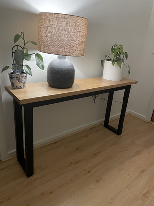 Temple & Webster Ski-Leg Coffee Table, Console Table, & Side Table Set