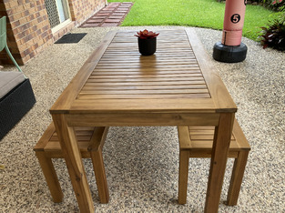 Temple & Webster 4 Seater Verona Outdoor Dining Table & Bench Set