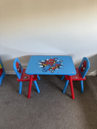 DisneyHome Disney Home Kids' Marvel Spider-Man Table, Chairs & Toy ...