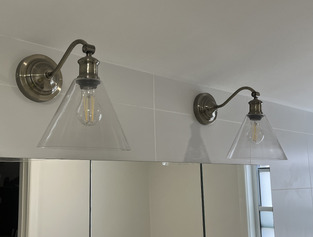 Zander Lighting Galvan Metal & Glass Wall Light | Temple & Webster