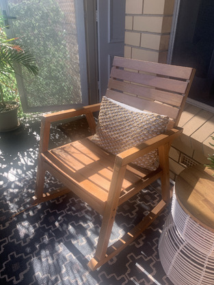 Hartman Natural Texas Wooden Outdoor Rocking Chair | Temple & Webster