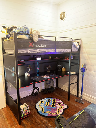 XRocker BattleBunk Loft Bed with Gaming Desk | Temple & Webster
