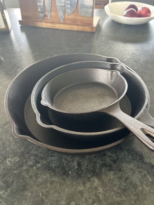 Oakleigh Home 3 Piece Maxwell Cast Iron Fry Pan Set | Temple & Webster