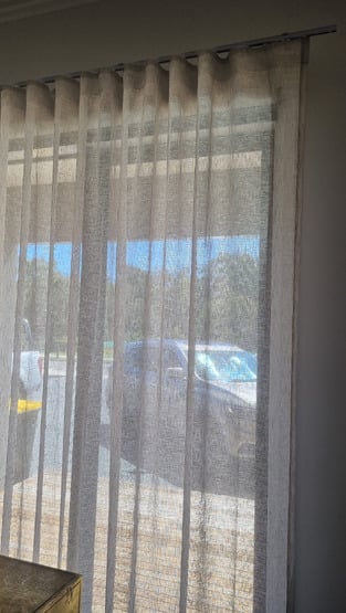 BAHA Sorrento Straw Sheer S-Fold Single Panel Curtain | Temple & Webster