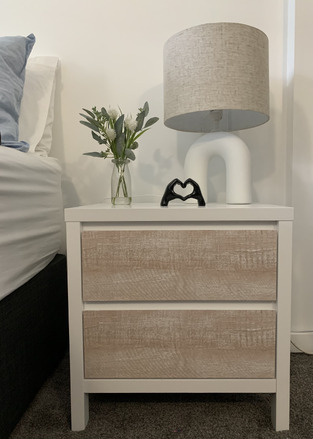 Temple & Webster Whitewash Kingscliff Bedside Table