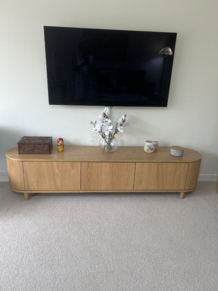 Temple & Webster Premium Cannes Curved Entertainment TV Unit