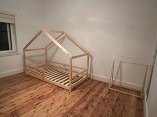 LivingFusion Kids' Yumi Pine Wood House Bed Single | Temple & Webster