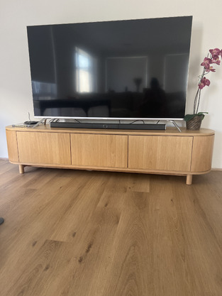 Temple & Webster Premium Cannes Curved Entertainment TV Unit