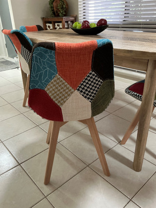 Letitia Lane Multi-Coloured Eames Replica Upholstered Dining Chairs ...