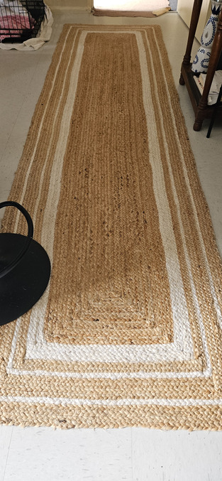 Network Rugs Natural & White Kyros Caratacos Hand-Braided Jute Runner ...