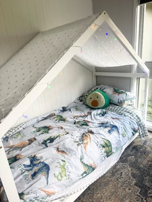 LivingFusion Kids' Yumi Pine Wood House Bed Single | Temple & Webster