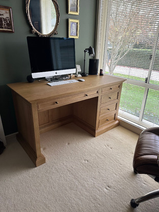 Hamilton Furniture Bettina 5 Drawer Executive Desk | Temple & Webster