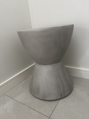 Modern Collective Grey Kate Pedestal Side Table | Temple & Webster