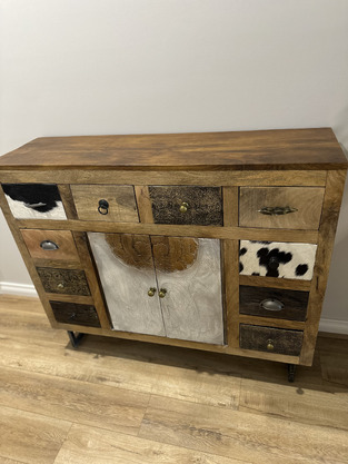 The Decor Store Natural Sunny Cowhide Chest of Drawers | Temple & Webster
