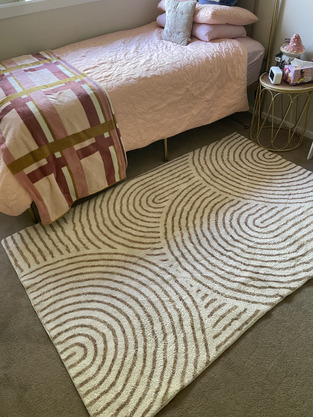 DaisieRugStudio Cream Alure Machine Washable Rug | Temple & Webster