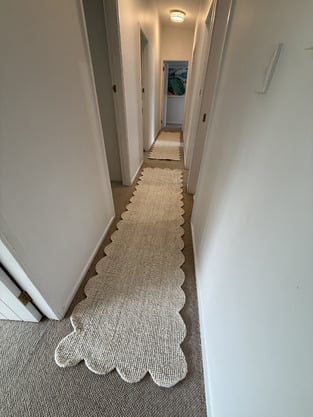 Temple & Webster Rowe Boucle Wool-Blend Scalloped Rug