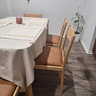 Temple & Webster Sandra Solid Beech Wood Dining Chairs