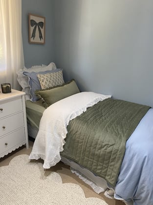 Temple & Webster Rowe Boucle Wool-Blend Scalloped Rug