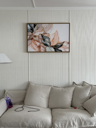 A La Mode Studio A Quiet Bloom Framed Canvas Wall Art | Temple & Webster