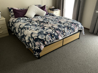 Oakleigh Home Nero Bed Base with Storage Drawers | Temple & Webster
