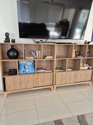 Core Living Anderson 6 Shelf Multi-Functional Display Cabinet | Temple ...