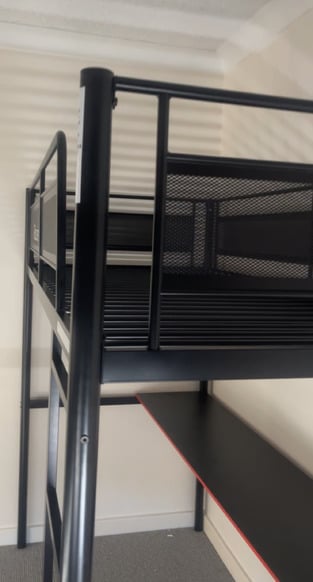 XRocker HQ High-Sleeper Loft Bed with Gaming Desk | Temple & Webster