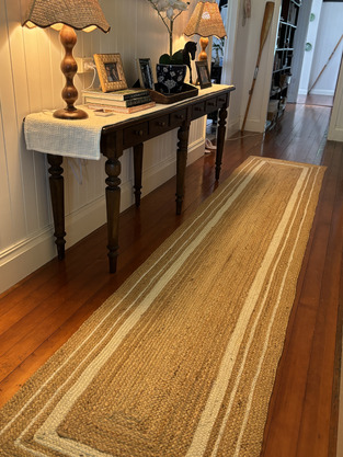 Network Rugs Natural & White Kyros Caratacos Hand-Braided Jute Runner ...