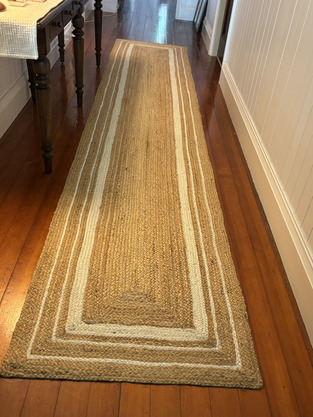 Network Rugs Natural & White Kyros Caratacos Hand-Braided Jute Runner ...