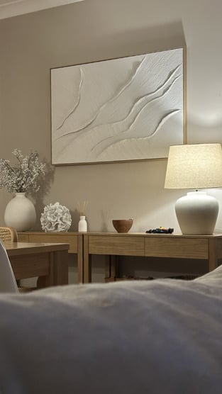 Temple & Webster Nadia Hand-Woven Rush Console Table