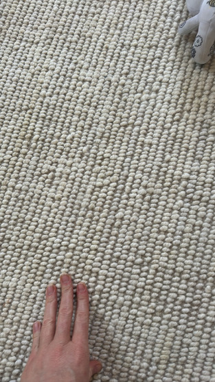 Temple & Webster Rowe Boucle Wool-Blend Scalloped Rug