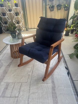 Hartman Natural Texas Wooden Outdoor Rocking Chair | Temple & Webster
