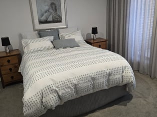 Aldrin Home Seafoam Clovelly Stripe Tufted Quilt Cover Set | Temple ...