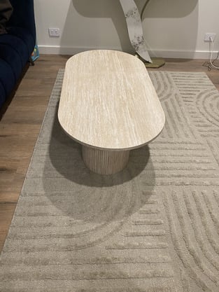 Temple & Webster Tilly Travertine-Look Coffee Table
