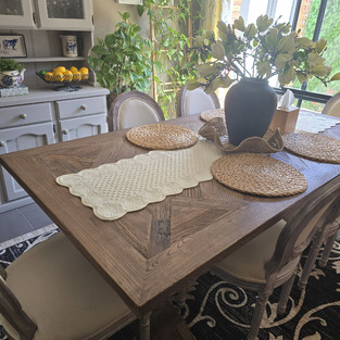 Chartwell Home Tamerlan Reclaimed Elm Wood Dining Table | Temple & Webster